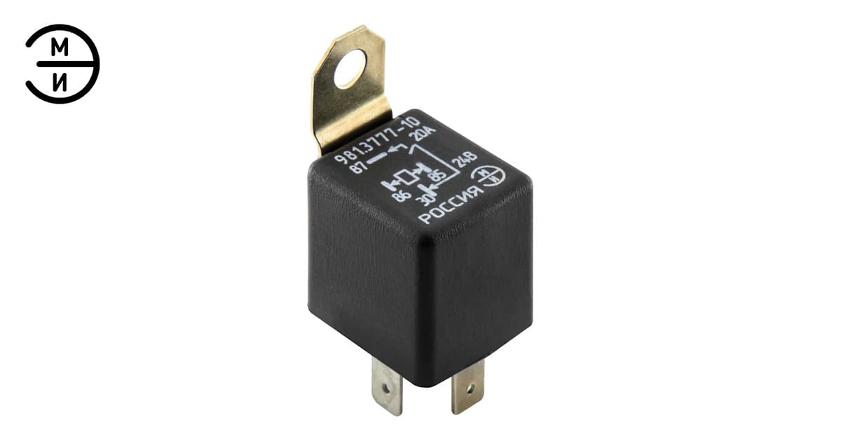 981.3777-10 (901.3747-10): реле замыкающее 4-контактное с кронштейном ...